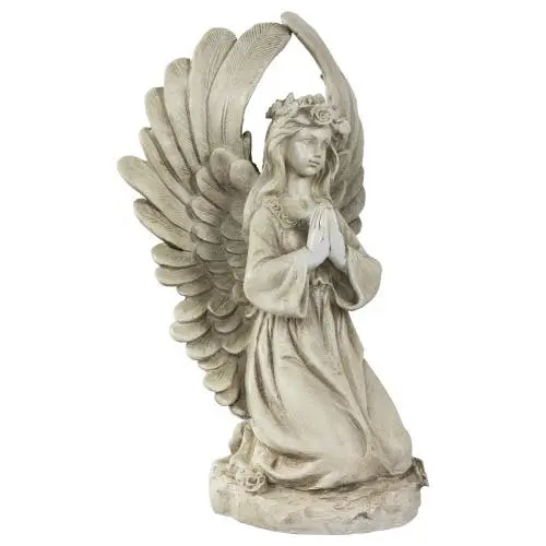 NORTHLIGHT 15.25" Angel Kneeling In Prayer Outdoor Garden Statue