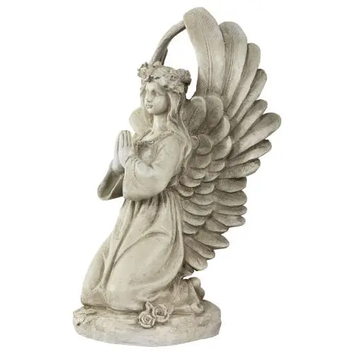 NORTHLIGHT 15.25" Angel Kneeling In Prayer Outdoor Garden Statue
