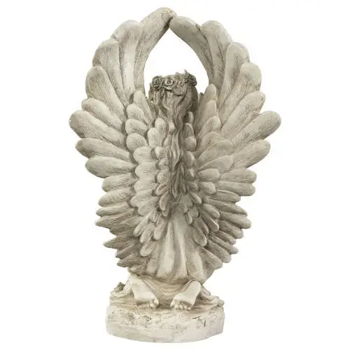 NORTHLIGHT 15.25" Angel Kneeling In Prayer Outdoor Garden Statue