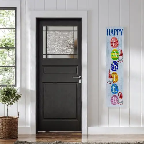 NORTHLIGHT Gnome Happy Easter Porch Board Sign35.75