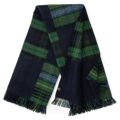 PRINCE OF SCOTS Highland Tweeds Double Cloth Reversible Throw - Classic Patchwork