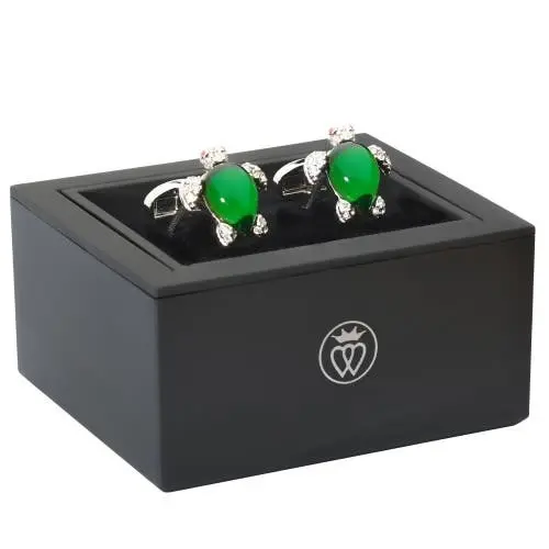 PRINCE OF SCOTS Crystal Turtle Cufflinks