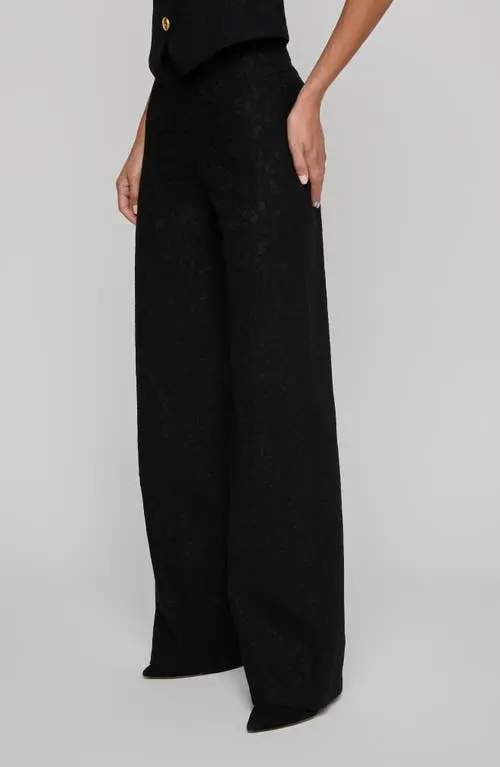 L'Agence Livvy Lace Straight Leg Pants - Black