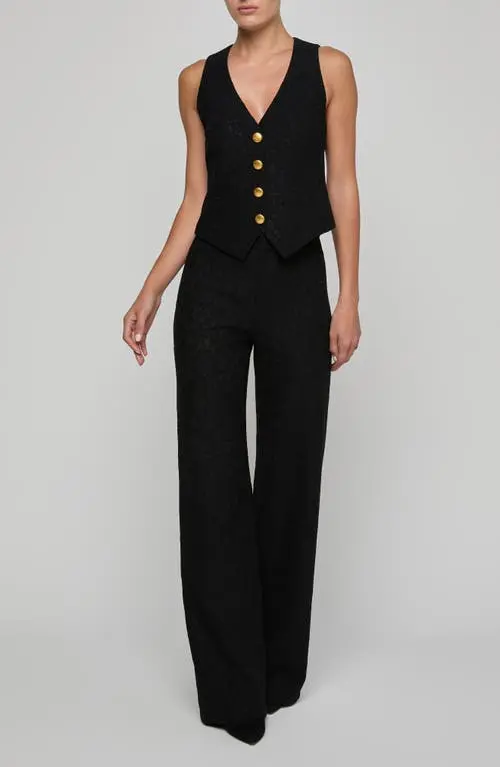 L'Agence Livvy Lace Straight Leg Pants - Black