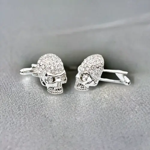 PRINCE OF SCOTS Crystal Skull Cufflinks