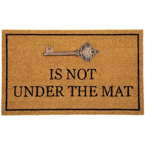 NORTHLIGHT Key Is Not Under The Mat Coir Outdoor Doormat 18" X 30 - Brown