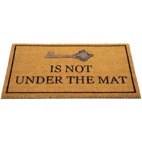 NORTHLIGHT Key Is Not Under The Mat Coir Outdoor Doormat 18" X 30