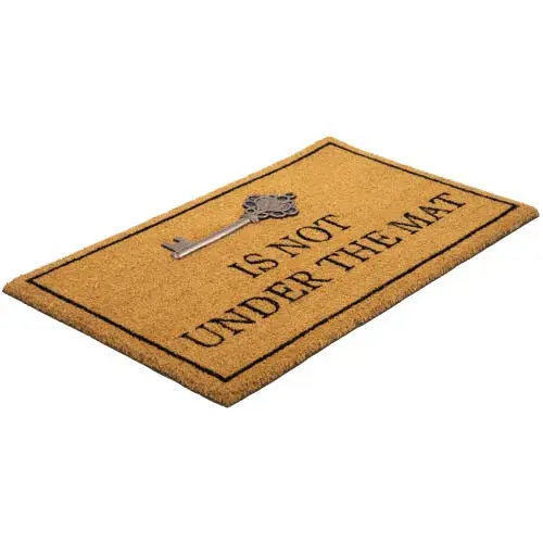NORTHLIGHT Key Is Not Under The Mat Coir Outdoor Doormat 18" X 30