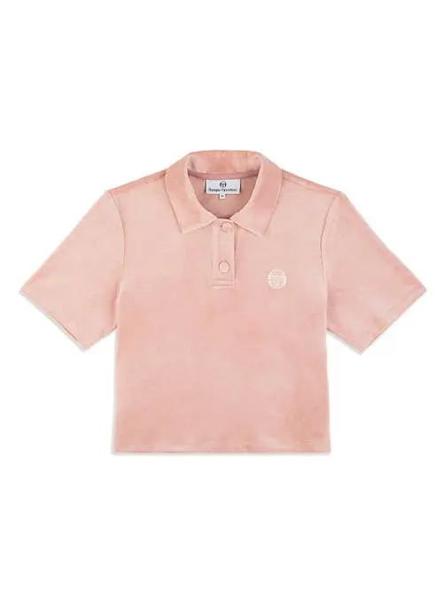 SERGIO TACCHINI Adele Velour Cropped Polo