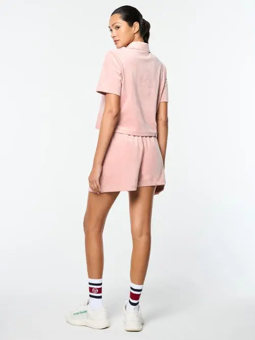 SERGIO TACCHINI Adele Velour Cropped Polo