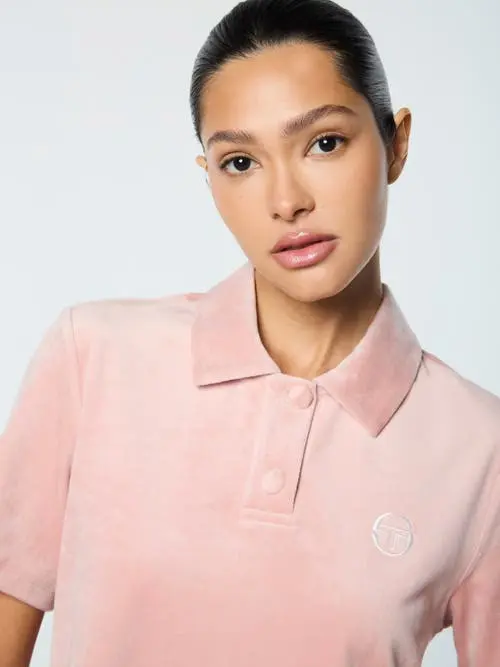 SERGIO TACCHINI Adele Velour Cropped Polo