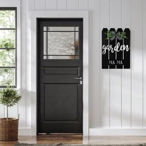 NORTHLIGHT Garden Ma Ma Picket Fence Wooden Wall Sign19.25