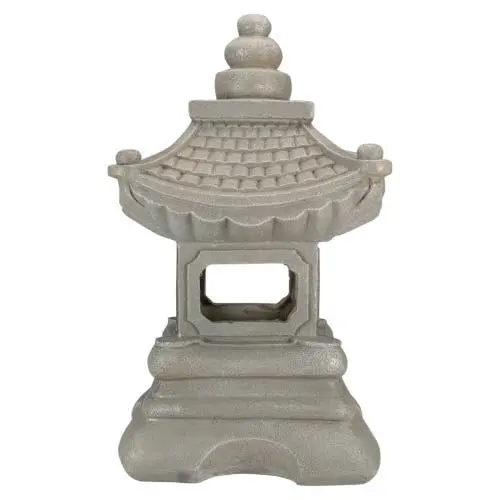 NORTHLIGHT 13.5" Dark Pagoda Outdoor Garden Statue
