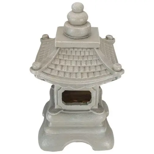 NORTHLIGHT 13.5" Dark Pagoda Outdoor Garden Statue