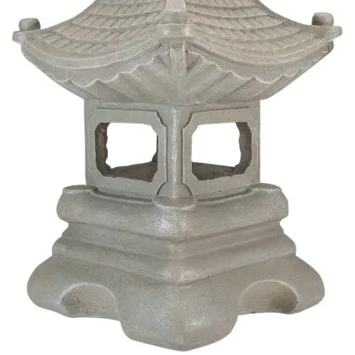 NORTHLIGHT 13.5" Dark Pagoda Outdoor Garden Statue