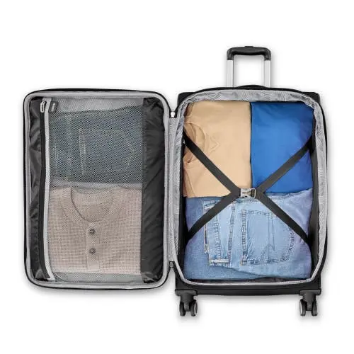 AMERICAN TOURISTER 4 Kix 3.0 Softside 24-in Checked Spinner - Black
