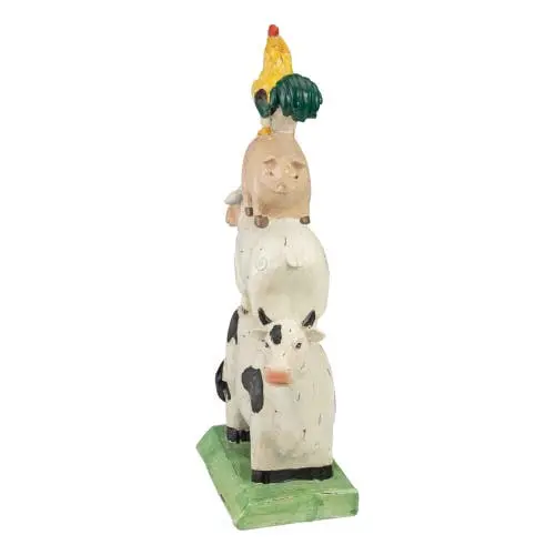 NORTHLIGHT 11.5" Stacked Farm Animals Outdoor Garden Statue