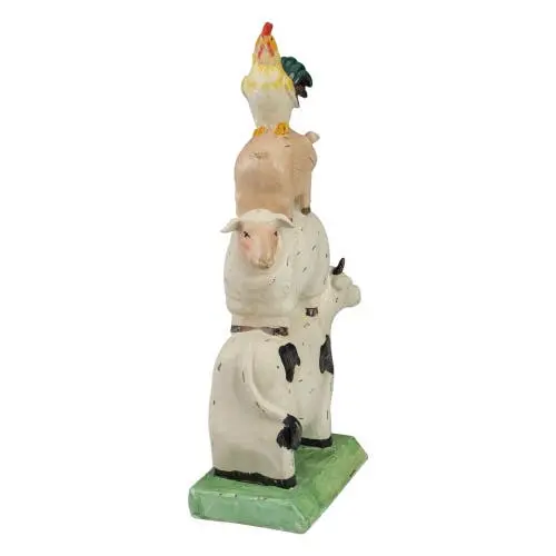NORTHLIGHT 11.5" Stacked Farm Animals Outdoor Garden Statue