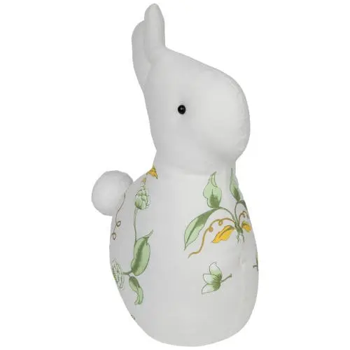 NORTHLIGHT Plush Soft Floral Easter Rabbit Spring Decoration14
