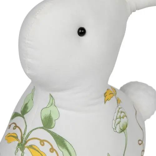NORTHLIGHT Plush Soft Floral Easter Rabbit Spring Decoration14