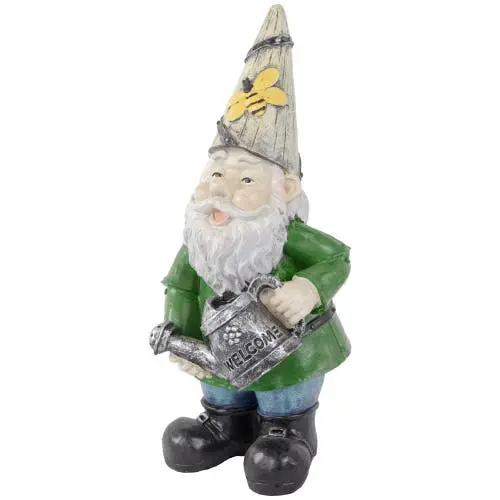 NORTHLIGHT Gnome With Watering Can Outdoor Garden Statue15.5