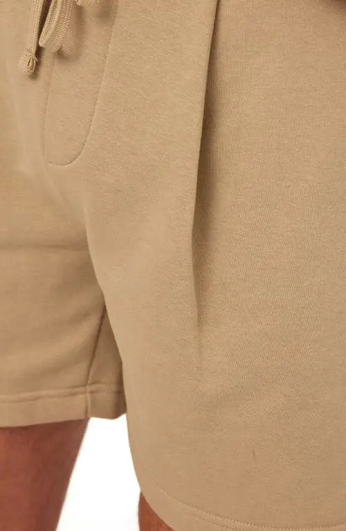 THREADS 4 THOUGHT Pleated Terry Cloth Shorts - Pebble