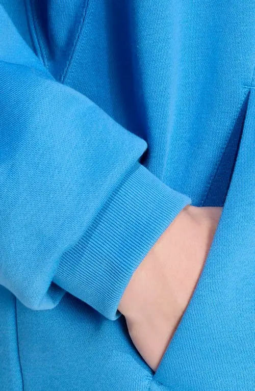 Adidas Oversize Fleece Pullover Hoodie - Ray Blue//