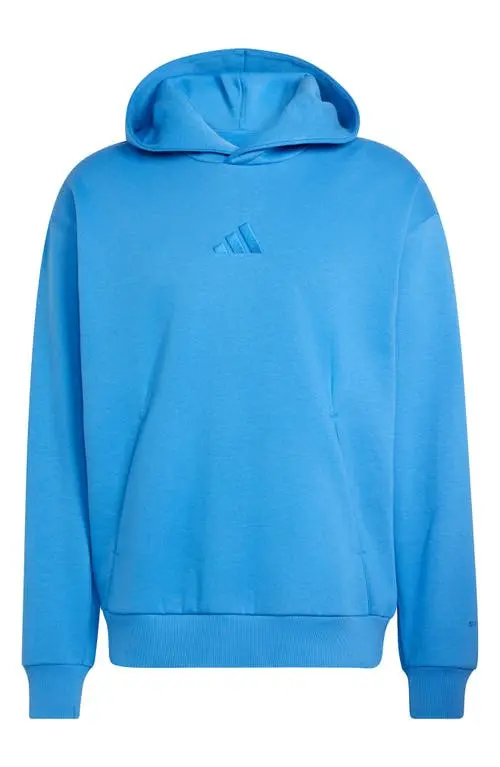 Adidas Oversize Fleece Pullover Hoodie - Ray Blue//