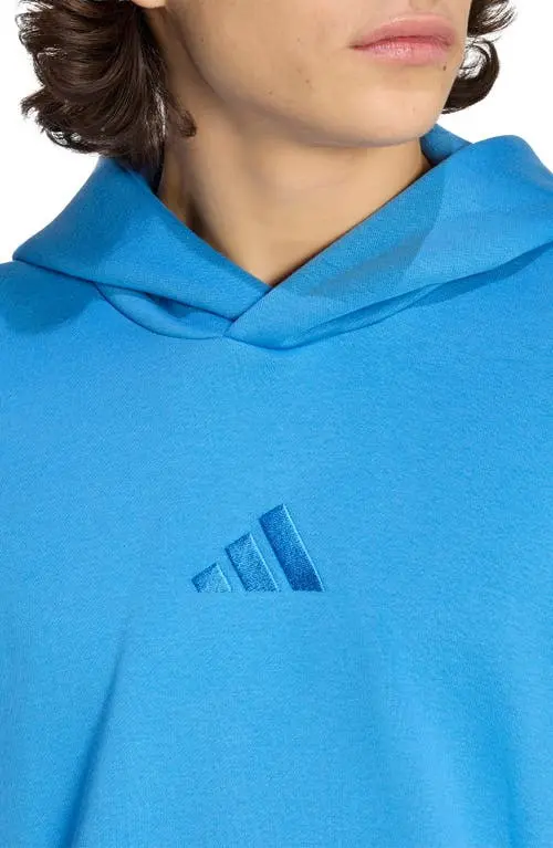 Adidas Oversize Fleece Pullover Hoodie - Ray Blue//