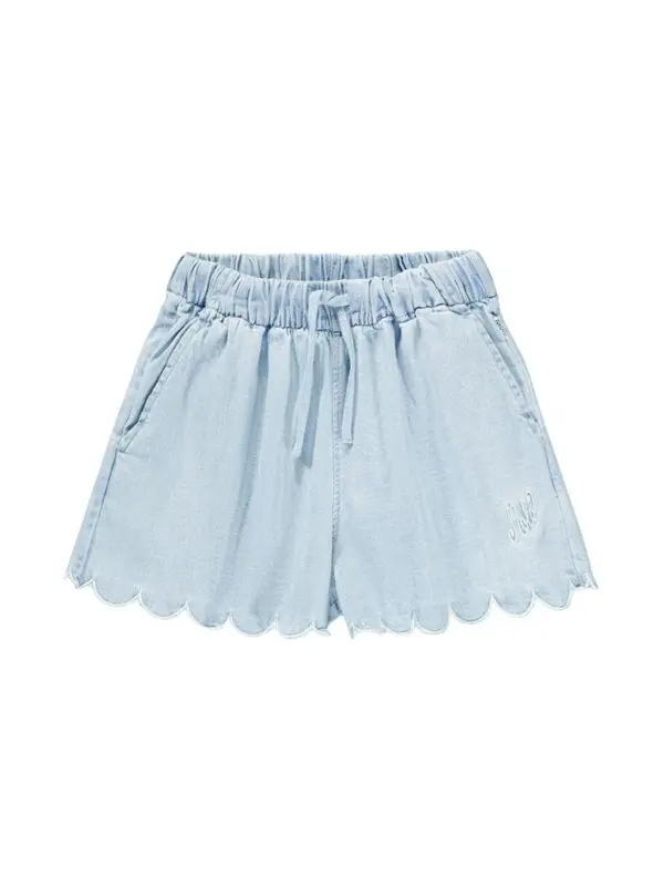 MOLO Addie" Scalloped Hem Shorts - Gray
