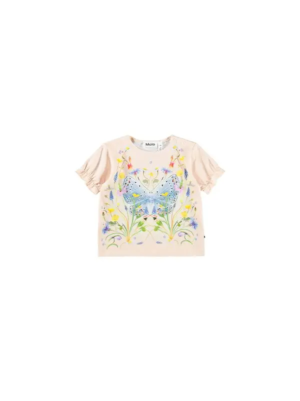 MOLO Eline Short Sleeve T-shirt With Butterfly And Floral Print