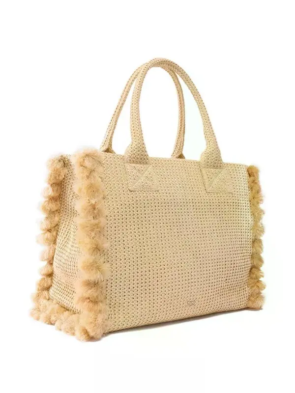 Pinko Medium Tassel Logo Detail Beach Bag