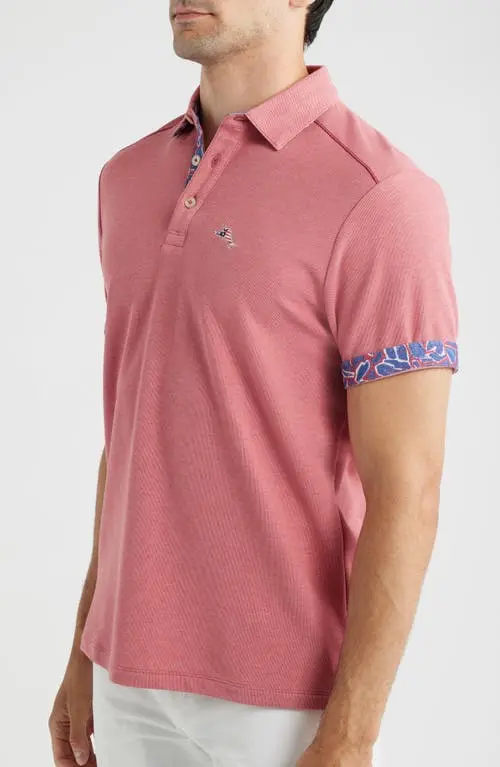 Tommy Bahama Geo Rio 5 O'clock Islandzone® Polo - Raspberry Wine Heather