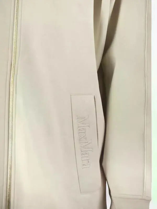 Max Mara Logo-embroidered Hoodie - Neutrals