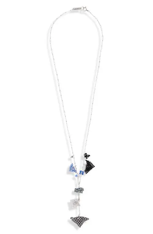 Isabel Marant Charm Y-necklace - Blue/silver