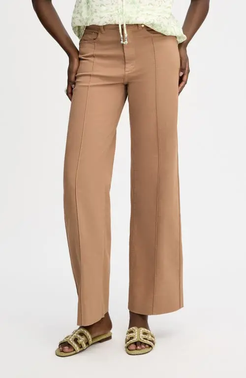 Sam Edelman Pintuck Wide Leg Trouser Jeans - Dune