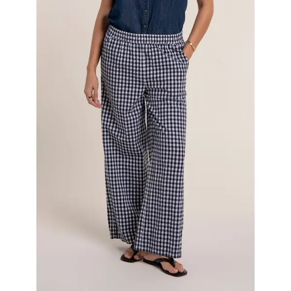 BRAKEBURN Gingham Wide Leg Aitana Trousers