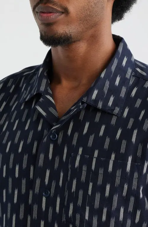 SERVICE WORKS Ikat Short Sleeve Button-up Shirt