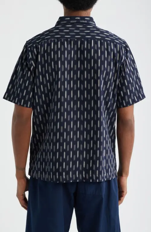 SERVICE WORKS Ikat Short Sleeve Button-up Shirt