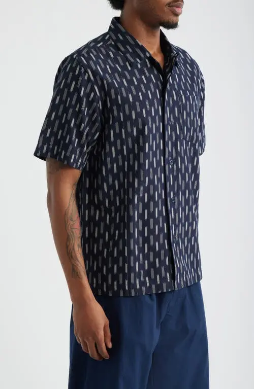 SERVICE WORKS Ikat Short Sleeve Button-up Shirt