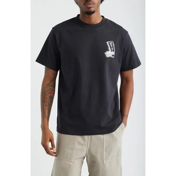 SERVICE WORKS Motel Organic Cotton Graphic T-shirt - Black