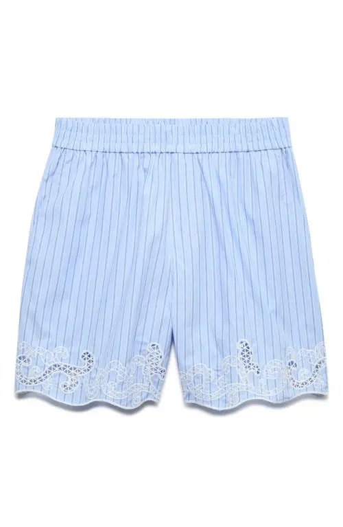 M&s Embroidery Stripe Shorts