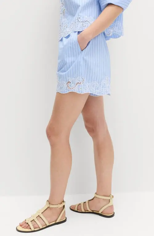 M&s Embroidery Stripe Shorts
