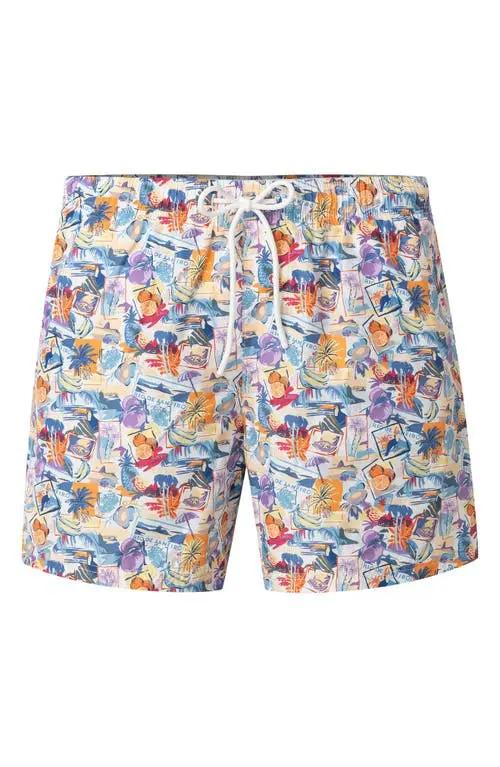 Eton Printed Swim Trunks