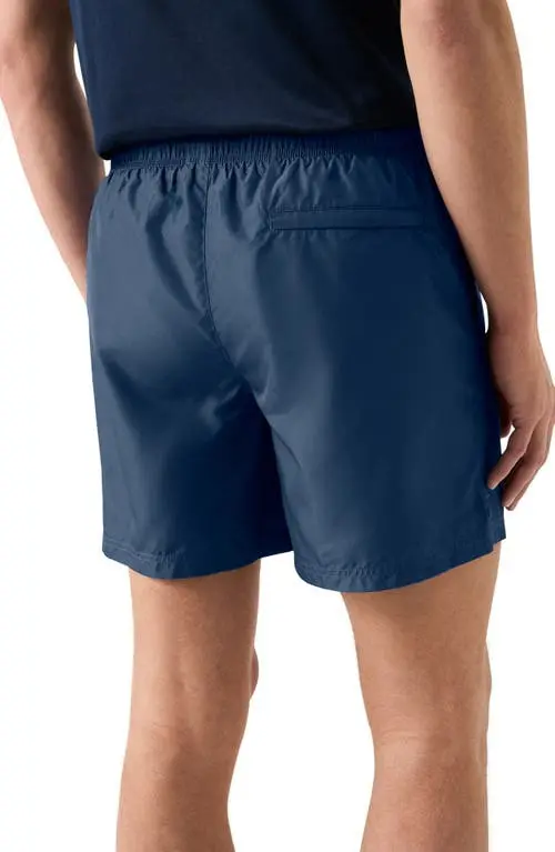 Eton Solid Swim Trunks - Dark Blue