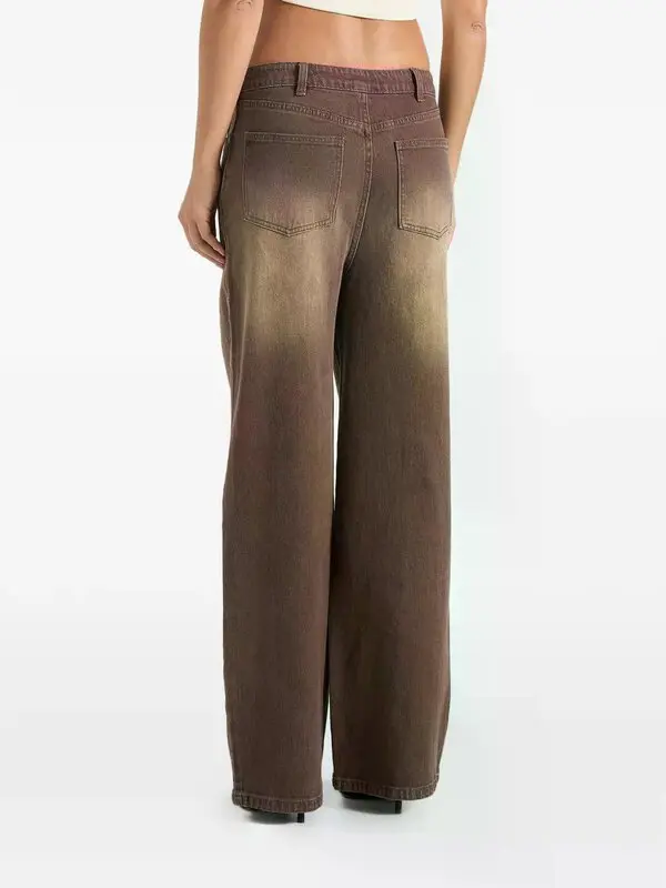 Manière De Voir Maniere De Voir Faye Wide Leg Jeans With Tie Waist - Brown