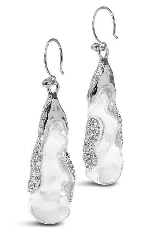 Alexis Bittar Silverlake Lucite Pavé Linear Earrings - Crystals