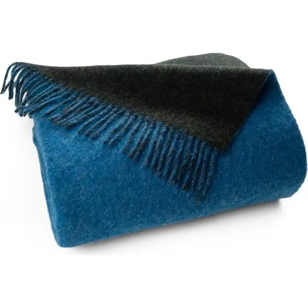 PRINCE OF SCOTS Highland Tweeds Reversible Double Cloth Throw - Sea/green