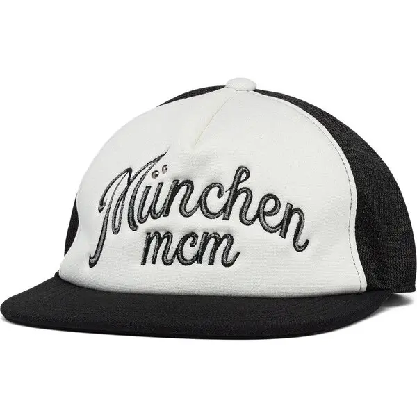 Mcm Munchen Ponte Trucker Cap - Black And White