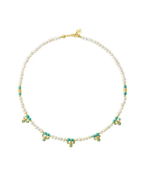 OTTOMAN HANDS Amelie Beaded Necklace - Gold